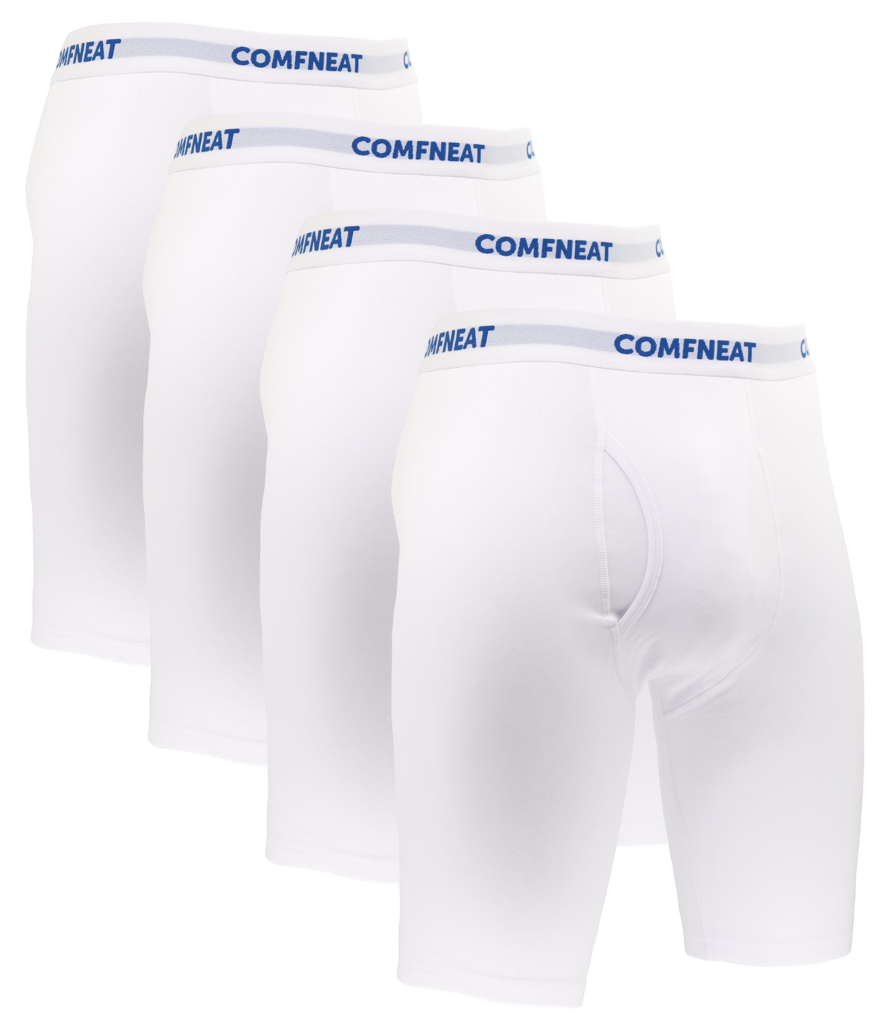 Comfneat Men's 9 inch Boxer Briefs Stretchy Cotton Spandex Underwear w
